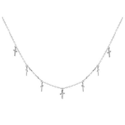 Collier ras du cou croix argent 925 - DES BIJOUX FANTAISIE